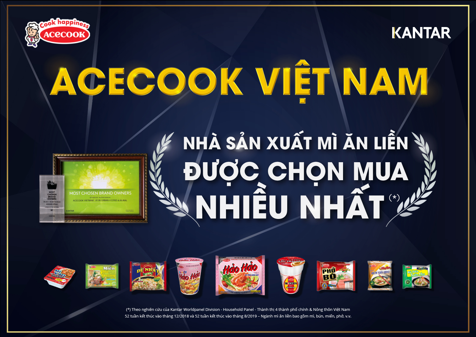 Acecook Việt Nam là nhà sản xuất mì ăn liền được người tiêu dùng lựa ...